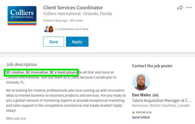 Colliers Adds Employee Value Proposition Taglines to its Job Postings ...