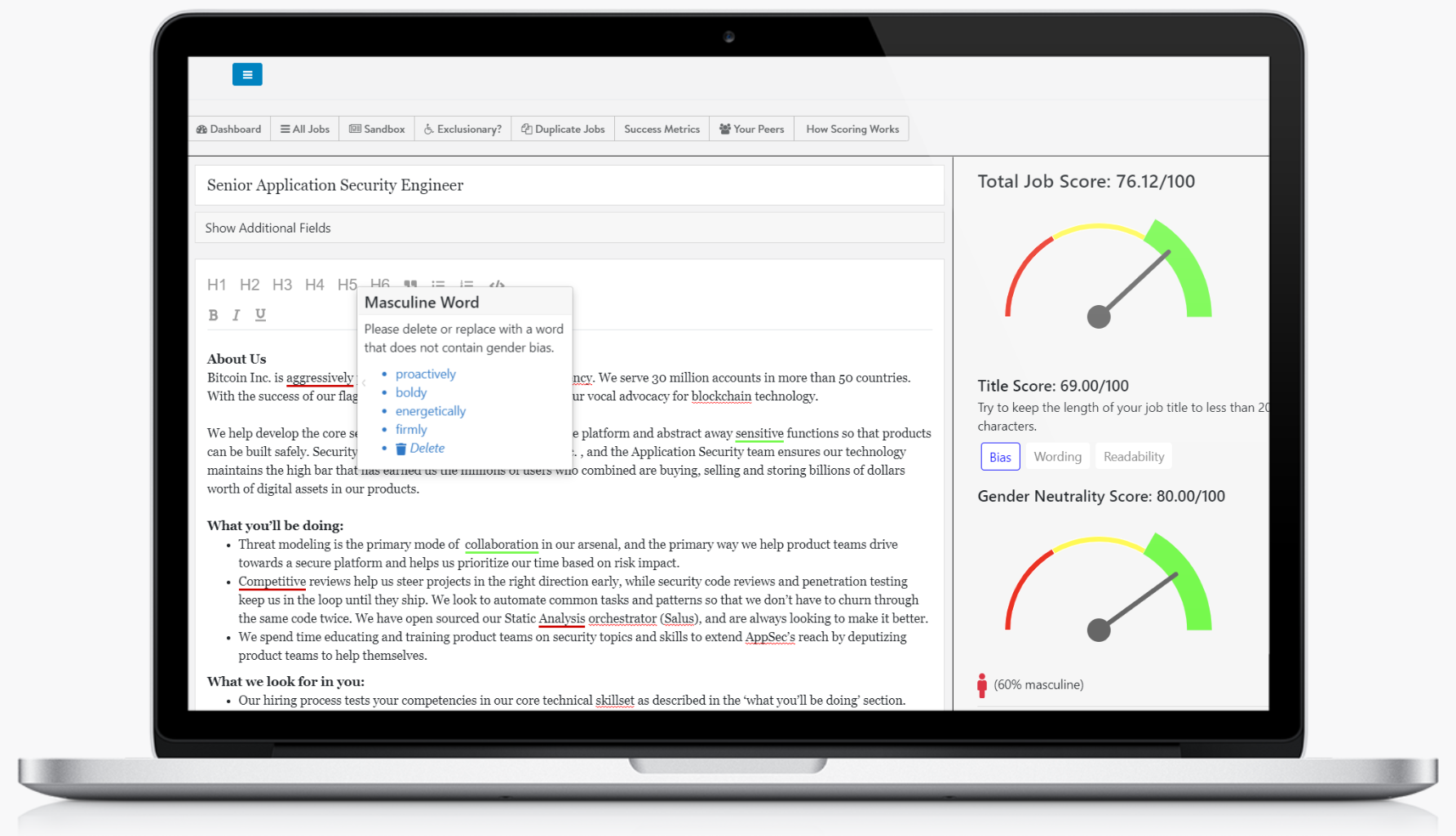 Text Analyzer Test Feature 2 | Ongig Blog