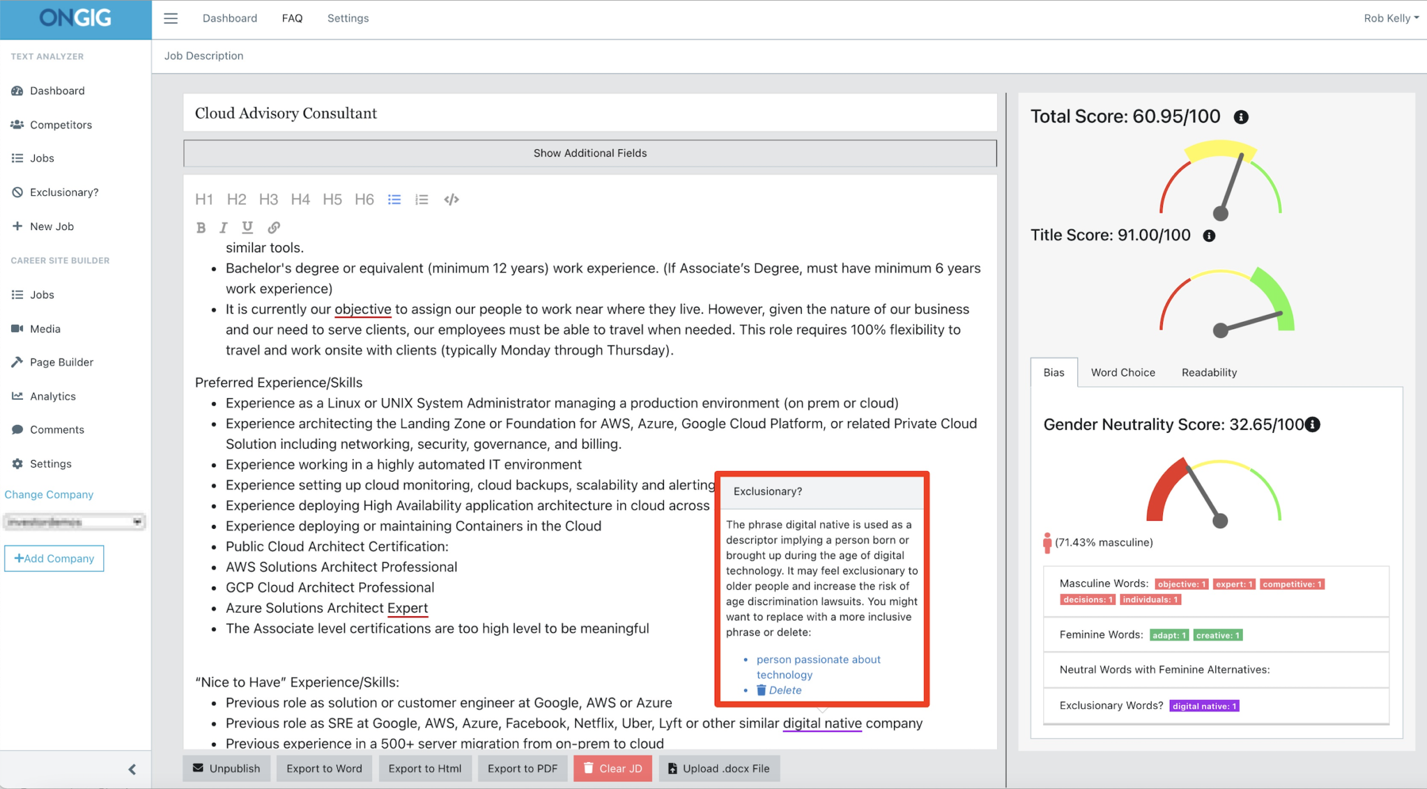 Top 7 Augmented Writing Tools for Job Descriptions | Ongig Blog